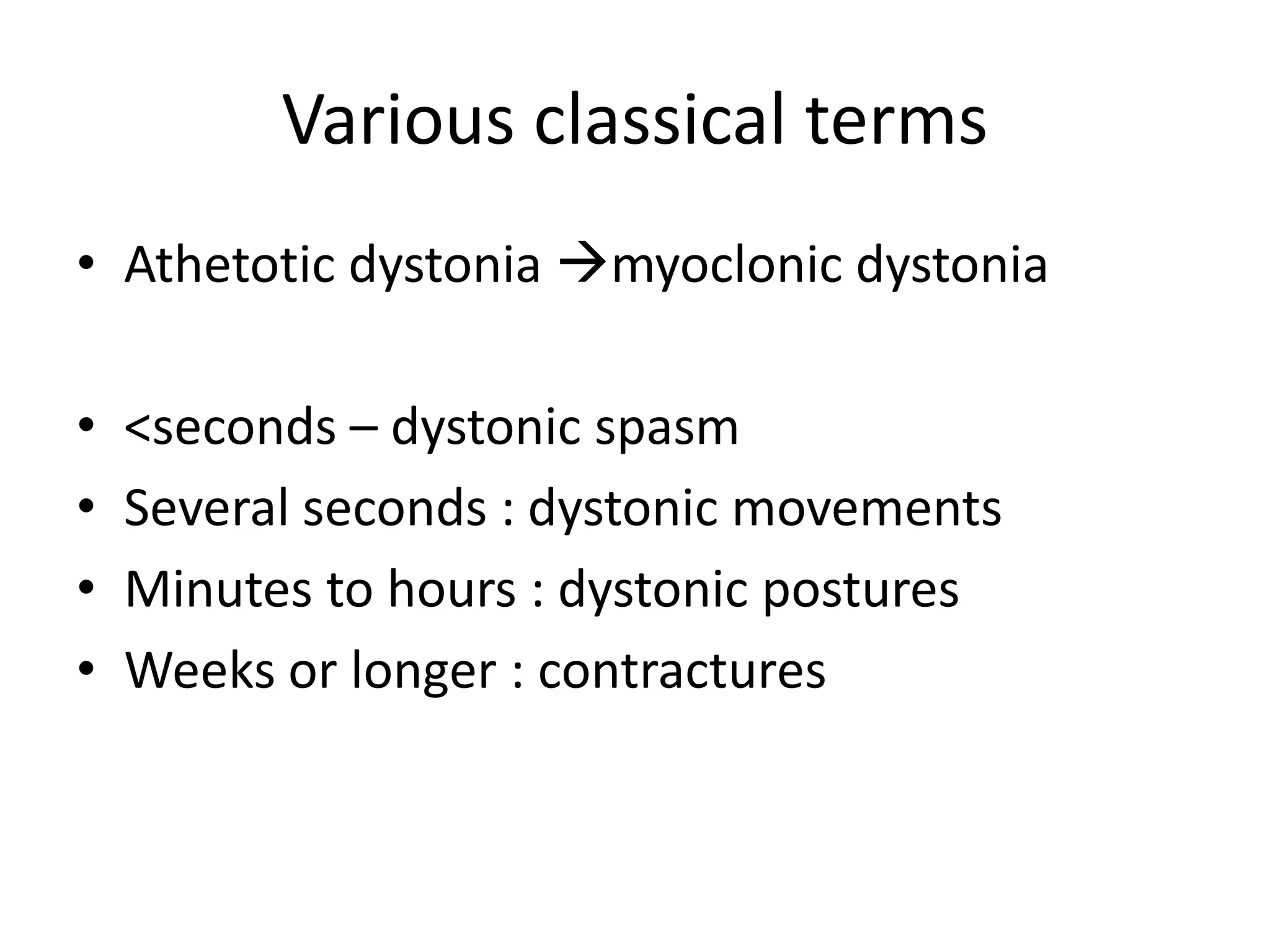 Approach to dystonia by dr srimant pattnaik | PPTX