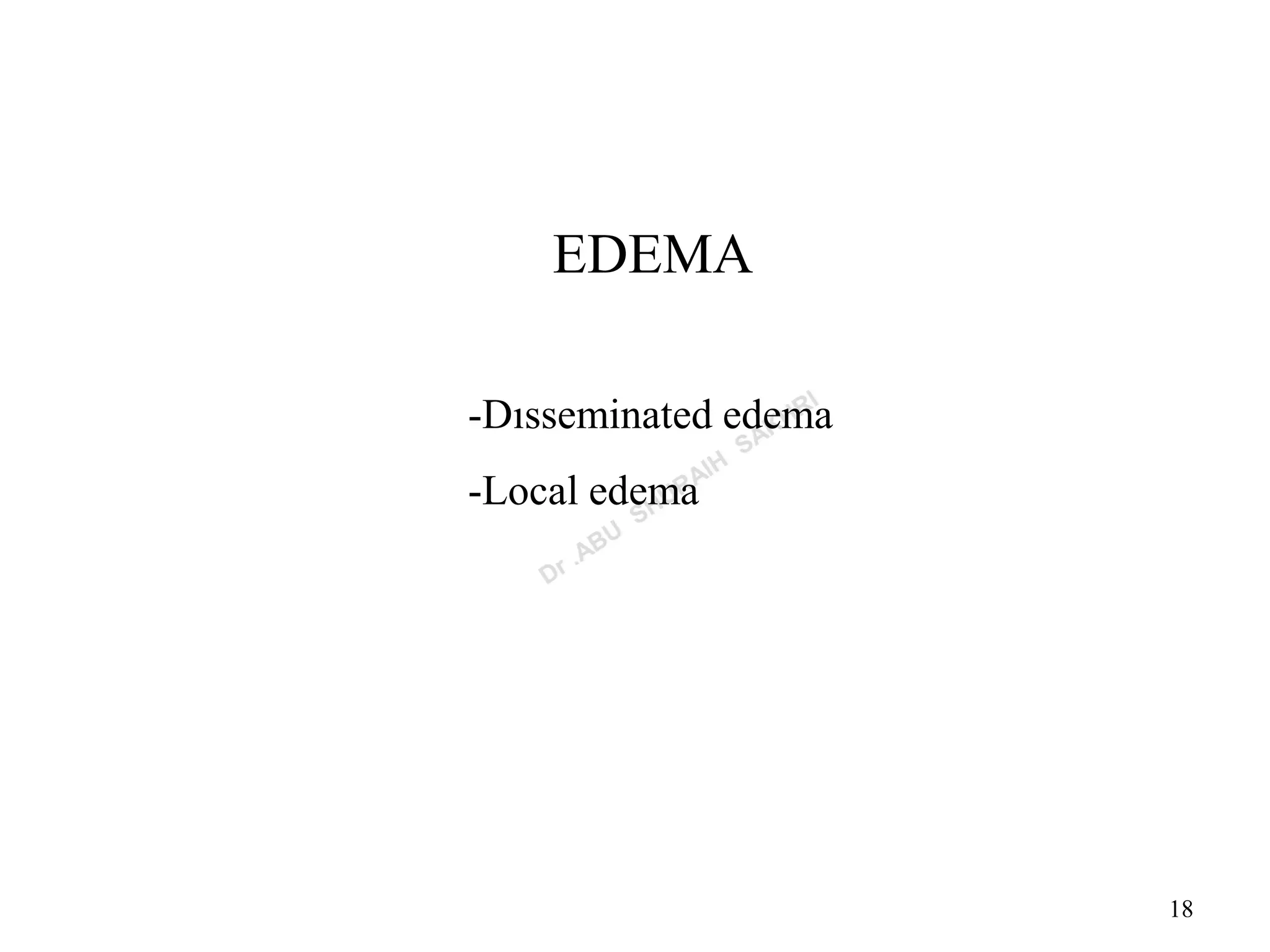 Approach to edema | PPT