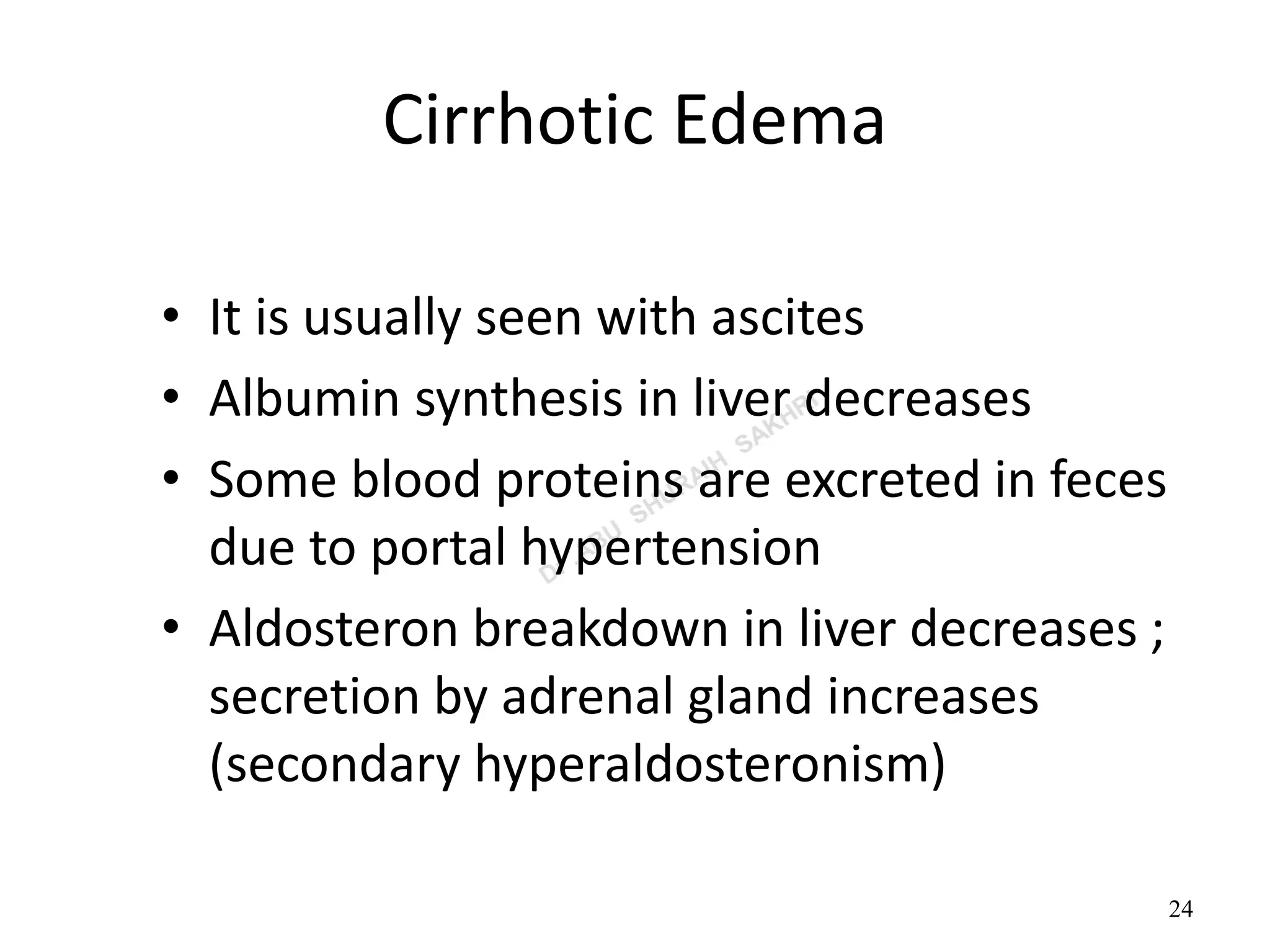 Approach to edema | PPT