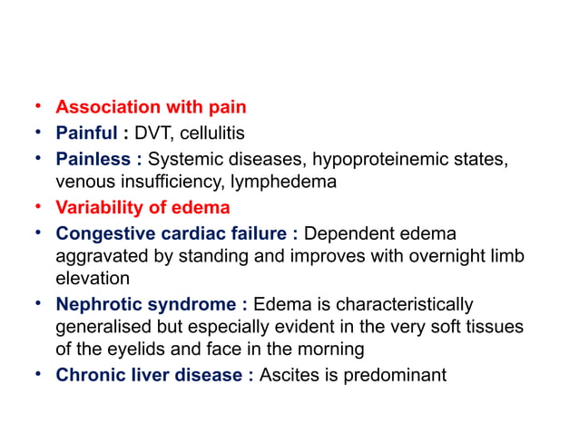 Approach to edema in clinical practice.. | PPTX
