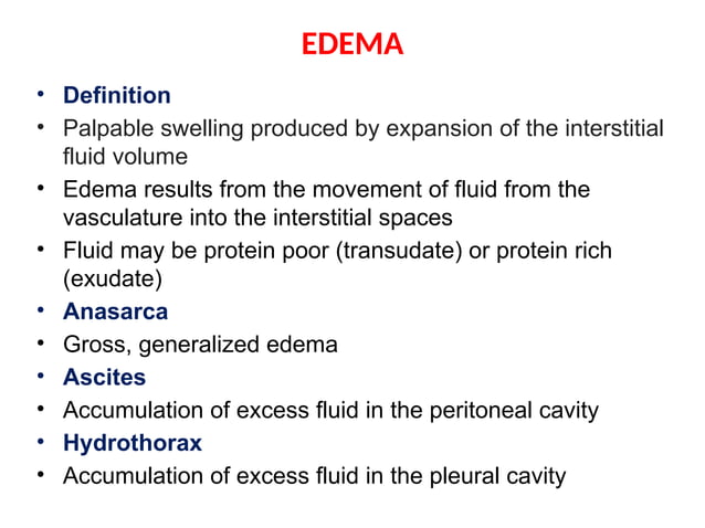 Approach to edema in clinical practice.. | PPTX