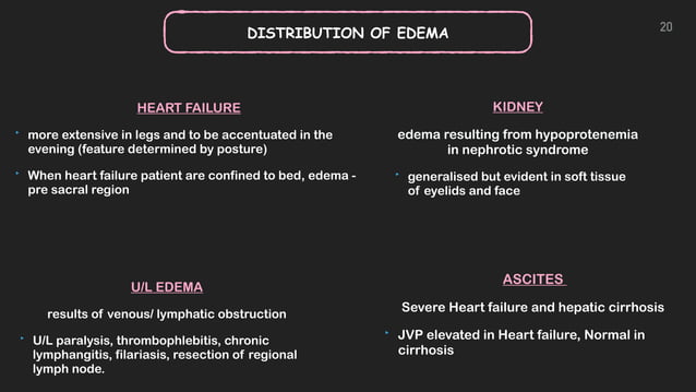 APPROACH TO EDEMA - Dr.Harishma | PDF
