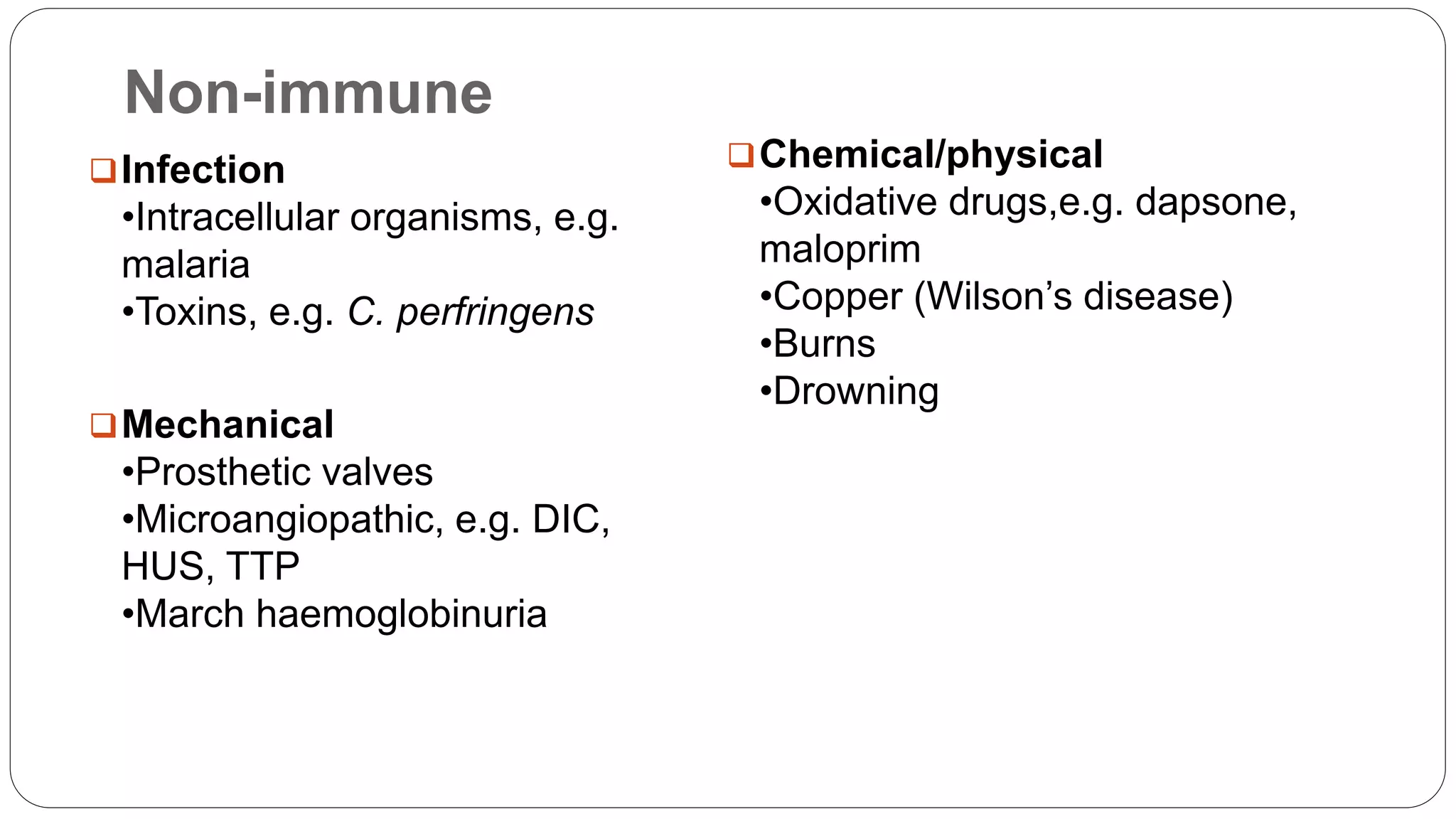 Approach to extracorpuscular hemolysis | PPT