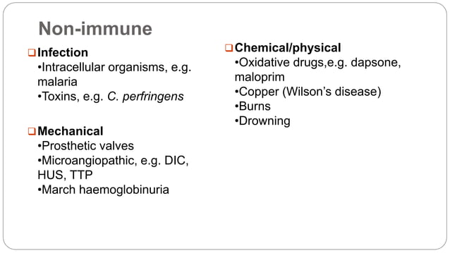 Approach to extracorpuscular hemolysis | PPT