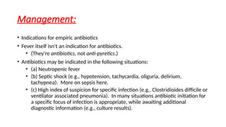 Approach to fevers and management ..pptx