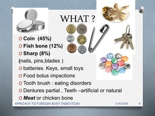 Approach to foreign body ingestion | PPTX