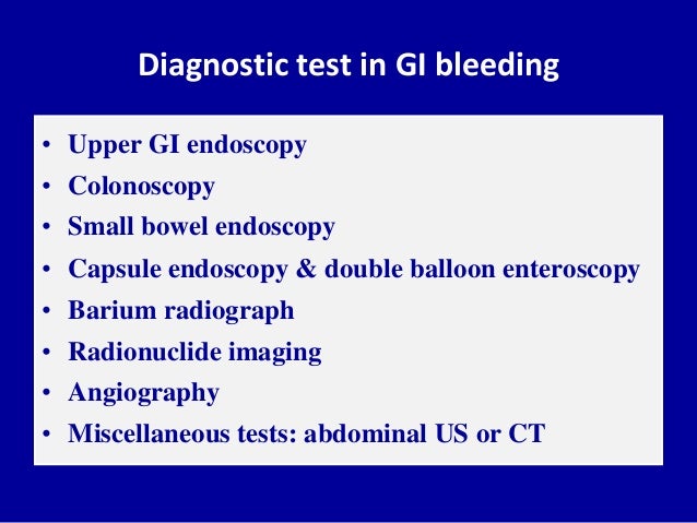 Approach to gastrointestinal bleeding