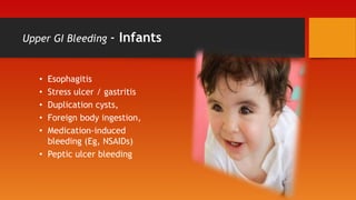 Approach to GI Bleeding in Children | PPTX
