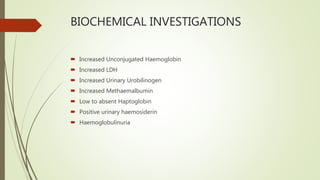 Approach to haemolytic anaemia | PPTX