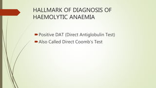 Approach to haemolytic anaemia | PPT