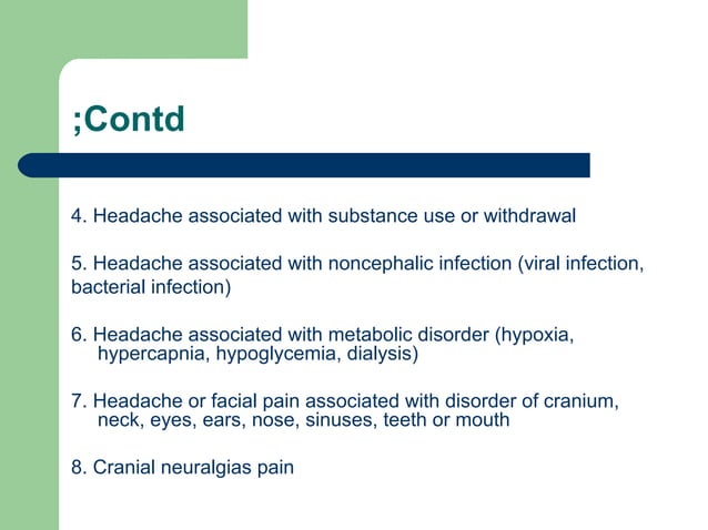 Approach to headache | PPT