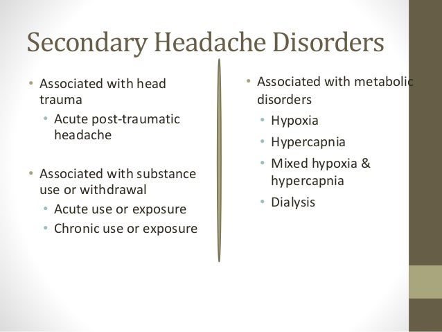 Approach to headache