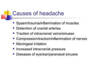 Approach to headache | PPT