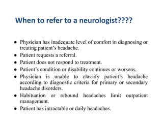 Approach to headache | PPTX