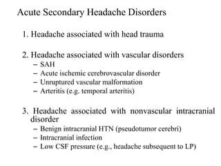 Approach to headache | PPTX