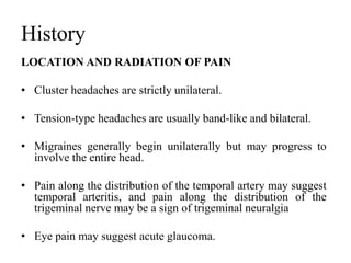 Approach to headache | PPTX