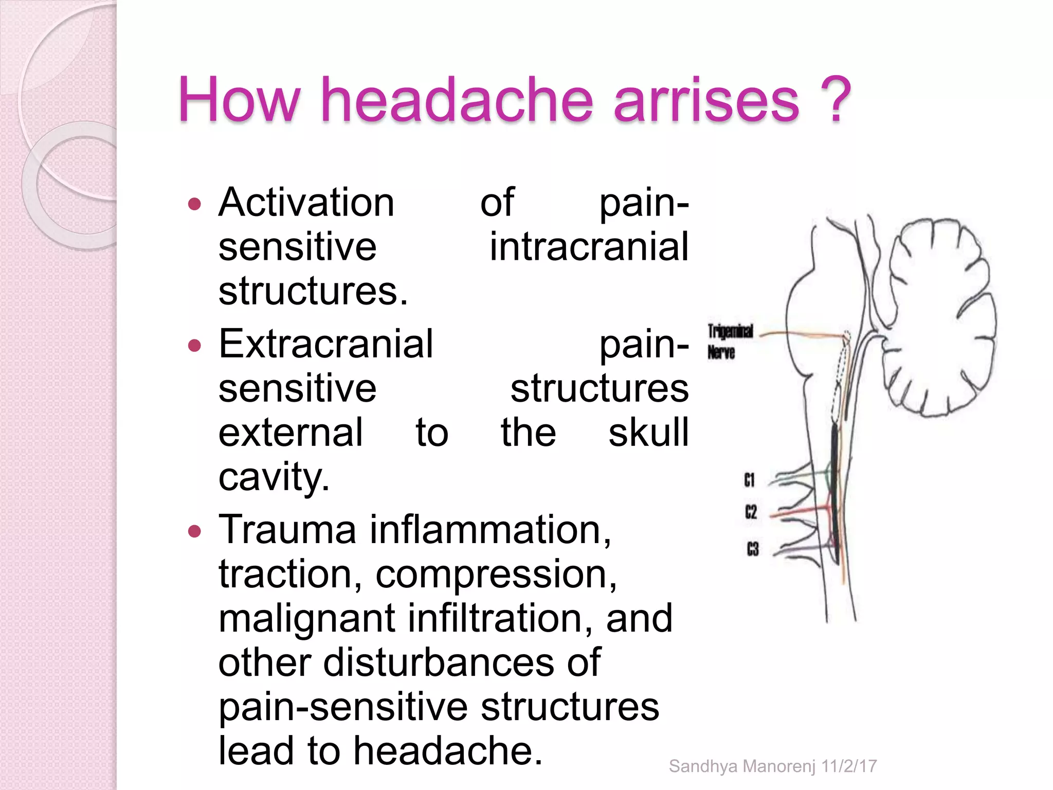 Approach to headache | PPT
