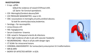 APPROACH TO HEADACHE powerpoint presentation | PPTX