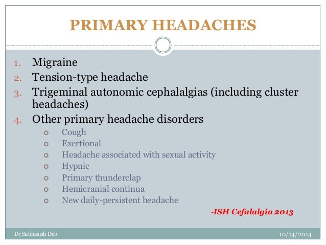 Approach to headaches