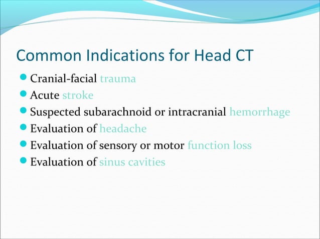 Approach to head ct | PPT