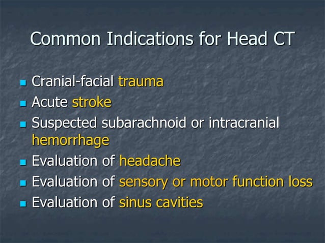 Approach to Head CT.ppt | Ear, Nose and Throat Conditions | Diseases ...