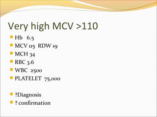 Approach to hematological diagnosis (with cbc alone | PPT