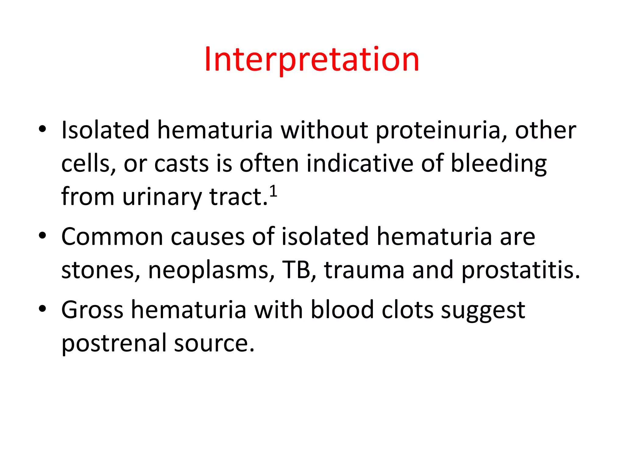 Approach to hematuria | PPTX