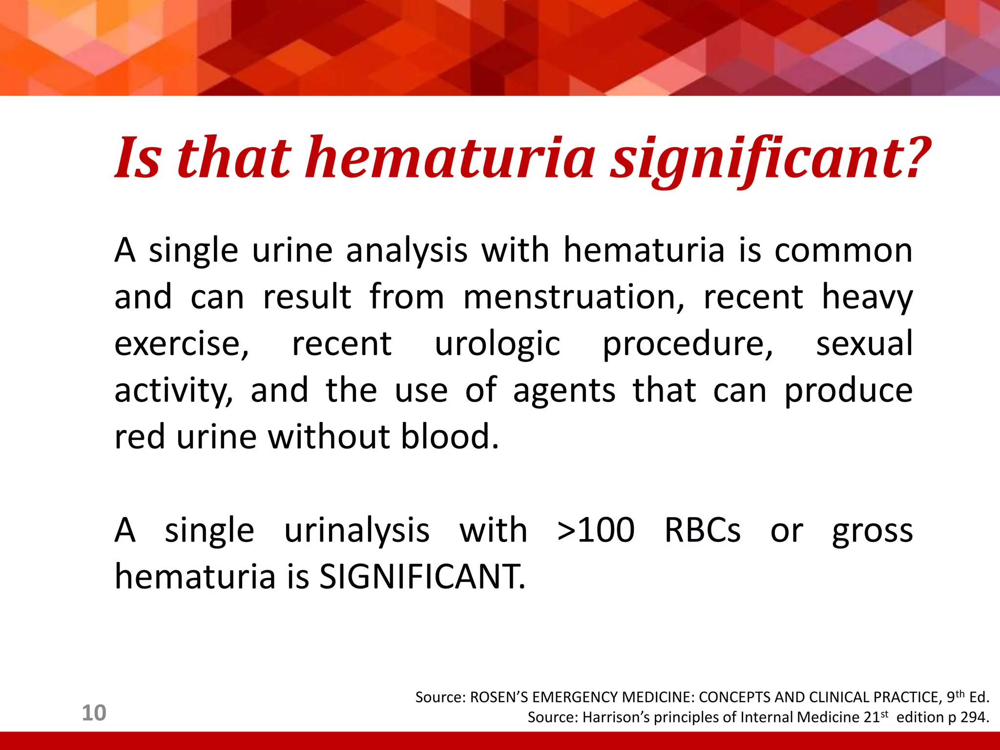 Approach to hematuria | PPTX