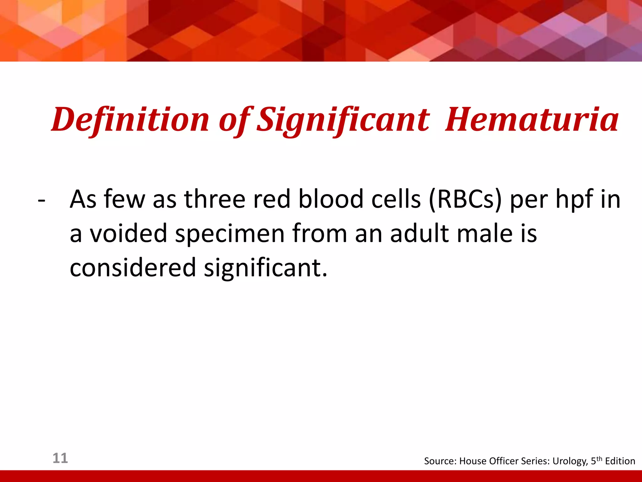 Approach to hematuria | PPTX