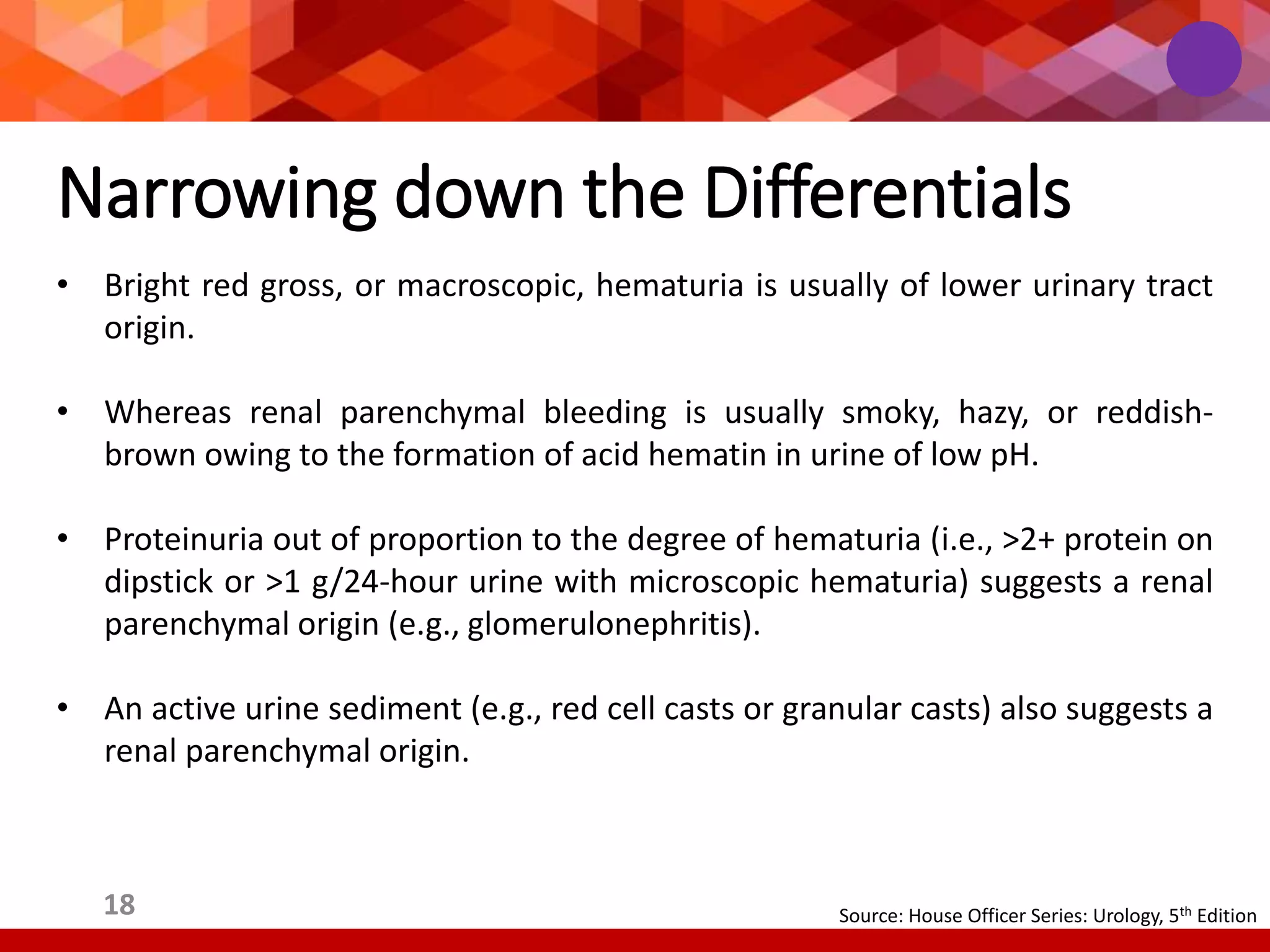 Approach to hematuria | PPTX