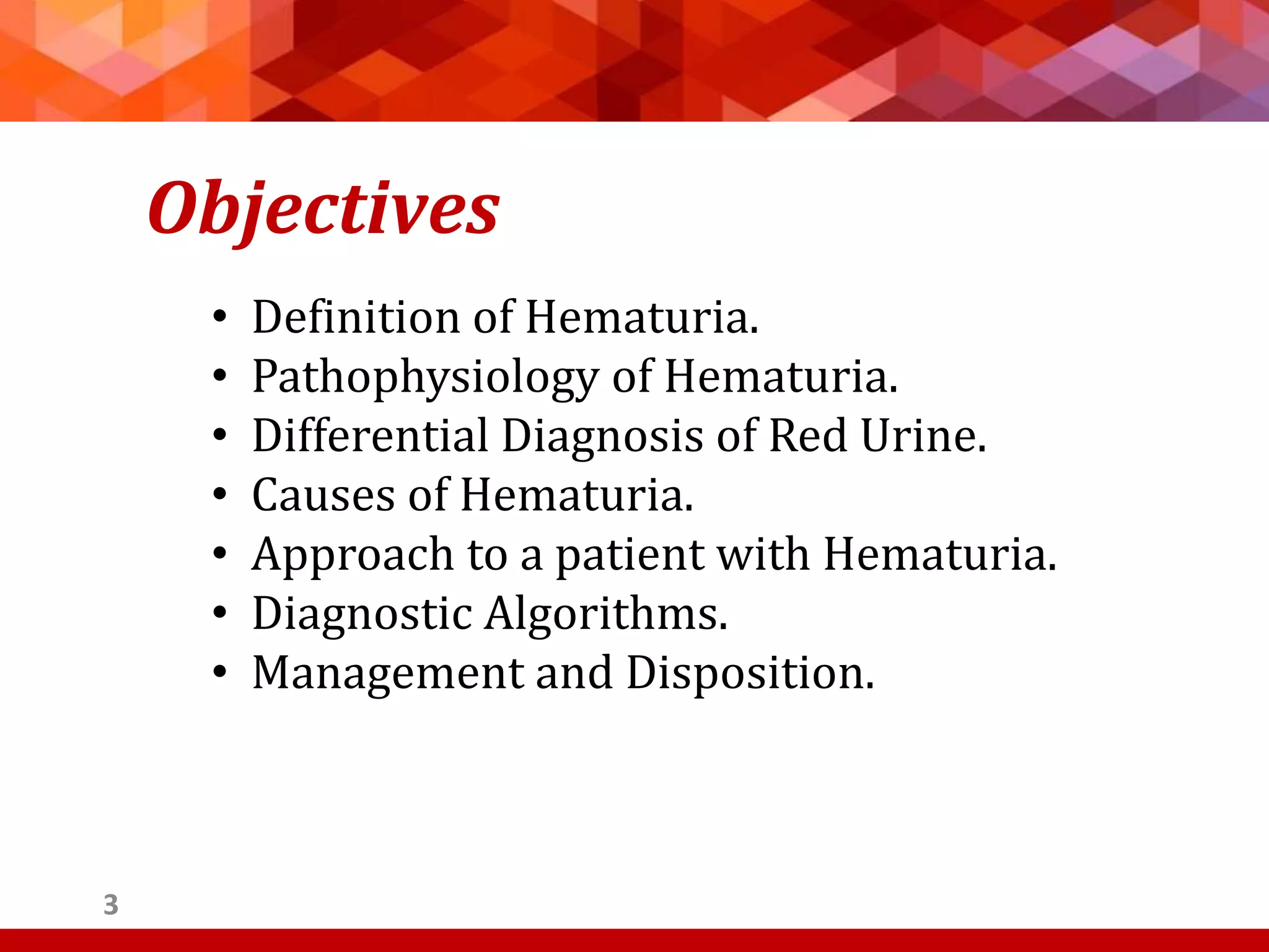 Approach to hematuria | PPTX