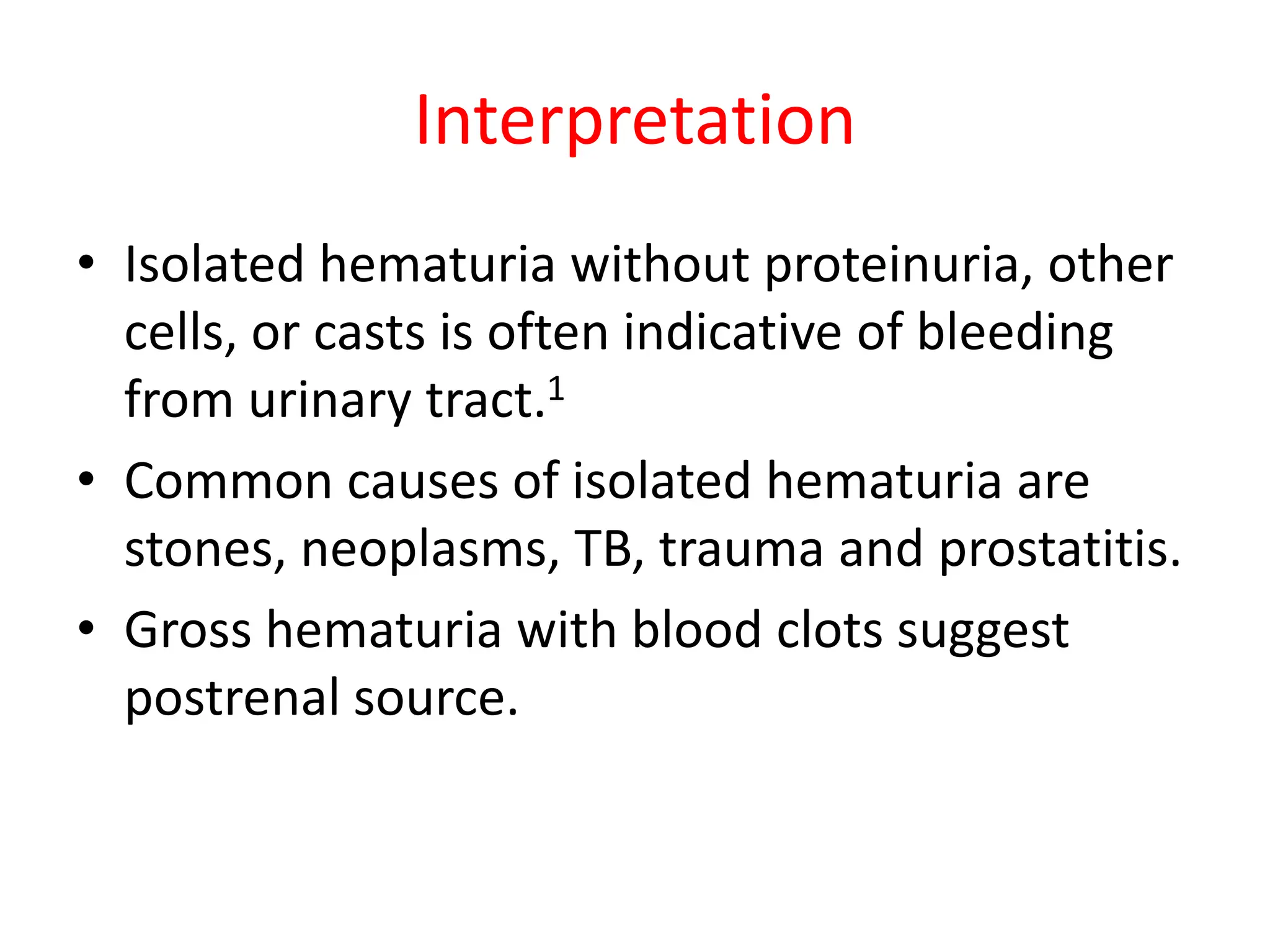approach to hematuria. Lower urinary tract symtoms | PDF