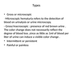 Approach to Hematuria by Dr Bishwas BK, MDGP First year Resident Patan ...