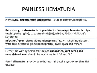 approach to hematuria in pediatrics.pptx | Blood Disorders | Diseases ...