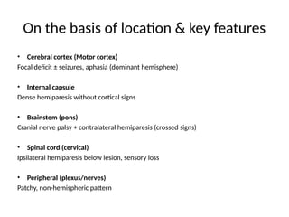 APPROACH TO CASE OF HEMIPARESIS........... | PPTX