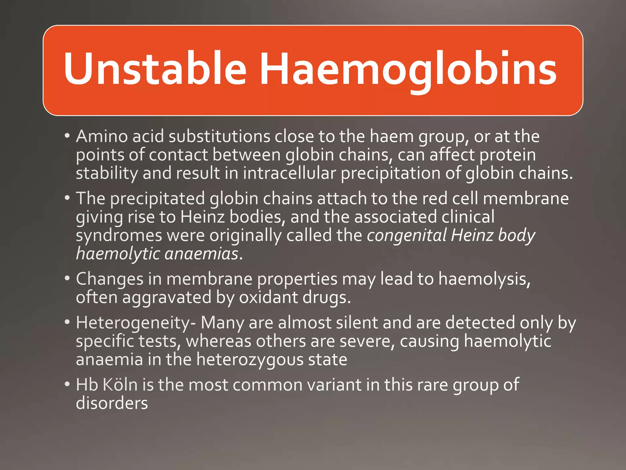 Hemoglobinopathies - Lab diagnosis | PPTX