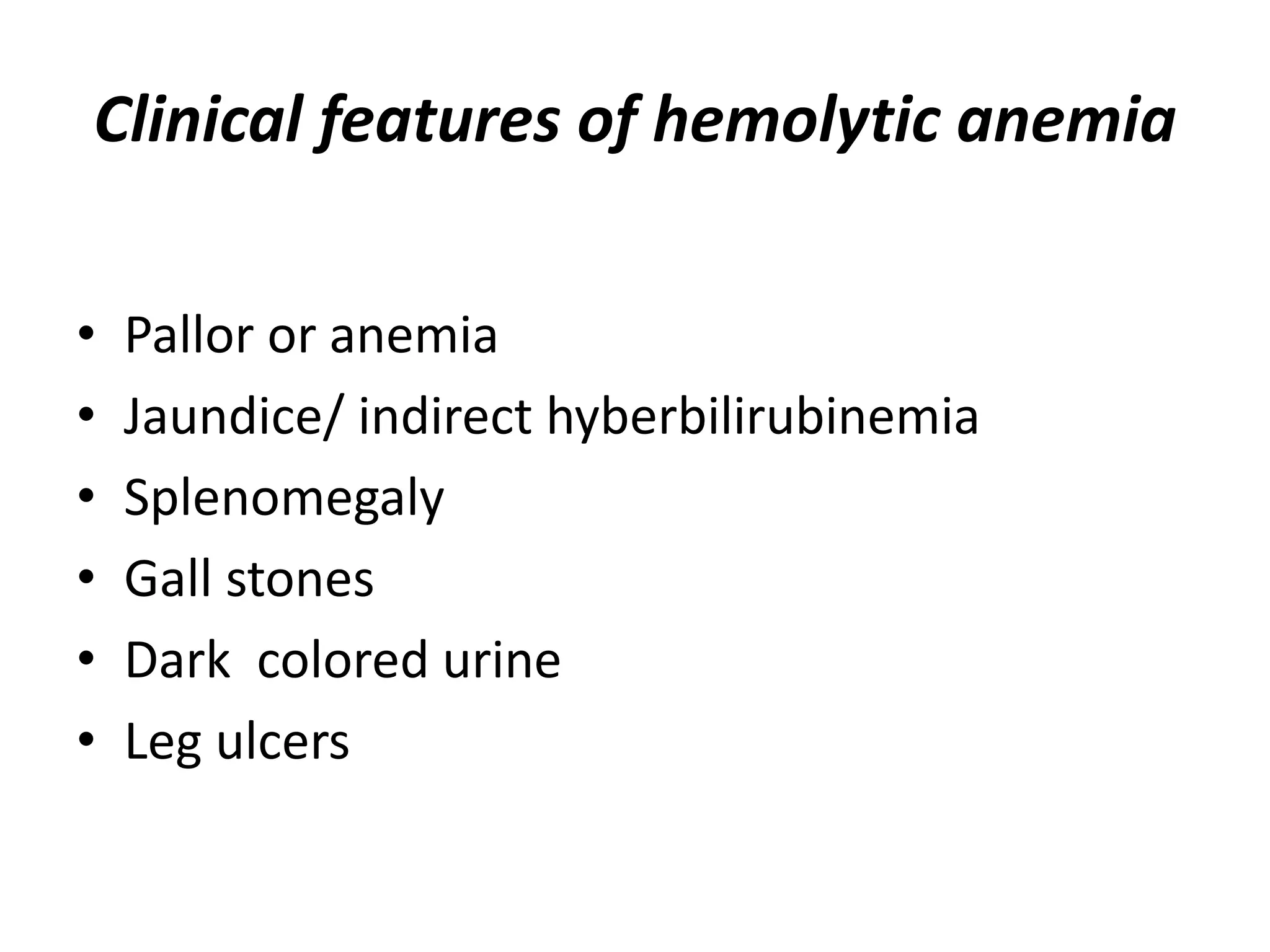 Approach to Hemolytic Anemia | PPTX