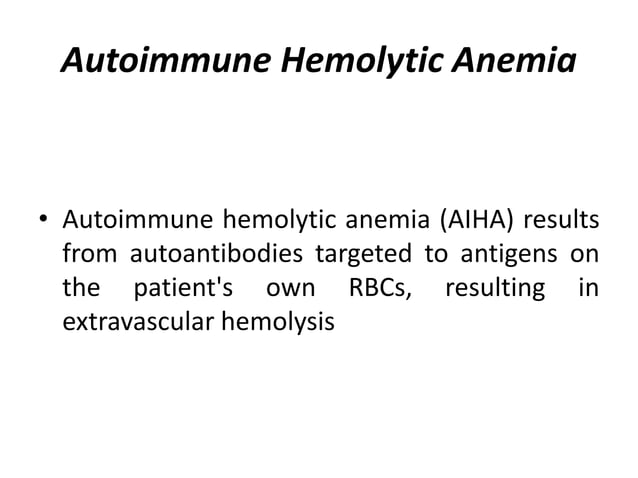 Approach to Hemolytic Anemia | PPTX