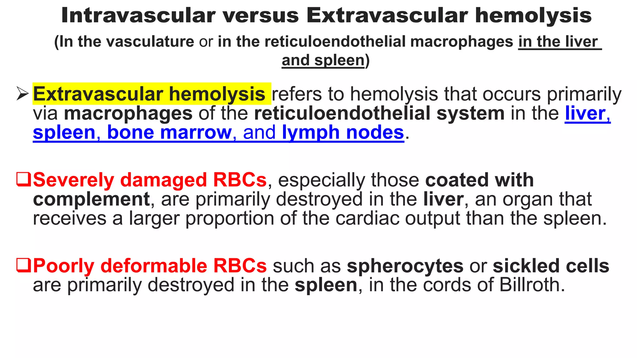 Diagnosis of hemolytic anemia | PPTX