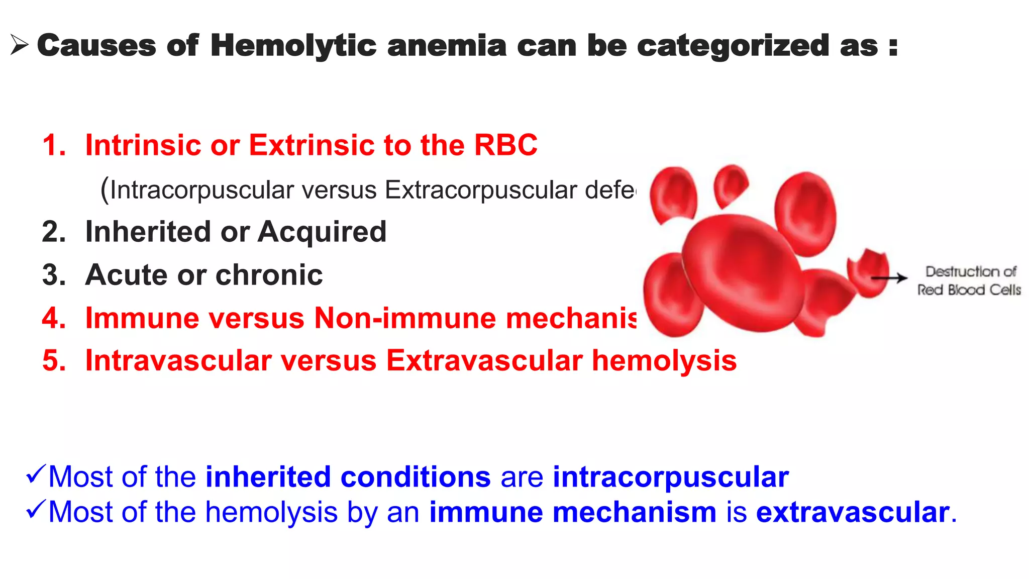 Diagnosis of hemolytic anemia | PPTX