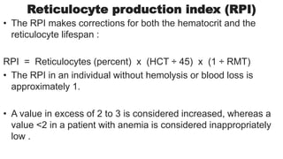 Diagnosis of hemolytic anemia | PPTX