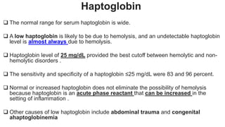 Diagnosis of hemolytic anemia | PPT