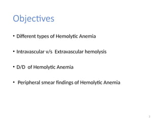 Approach to hemolytic anemia.pptx important | PPTX