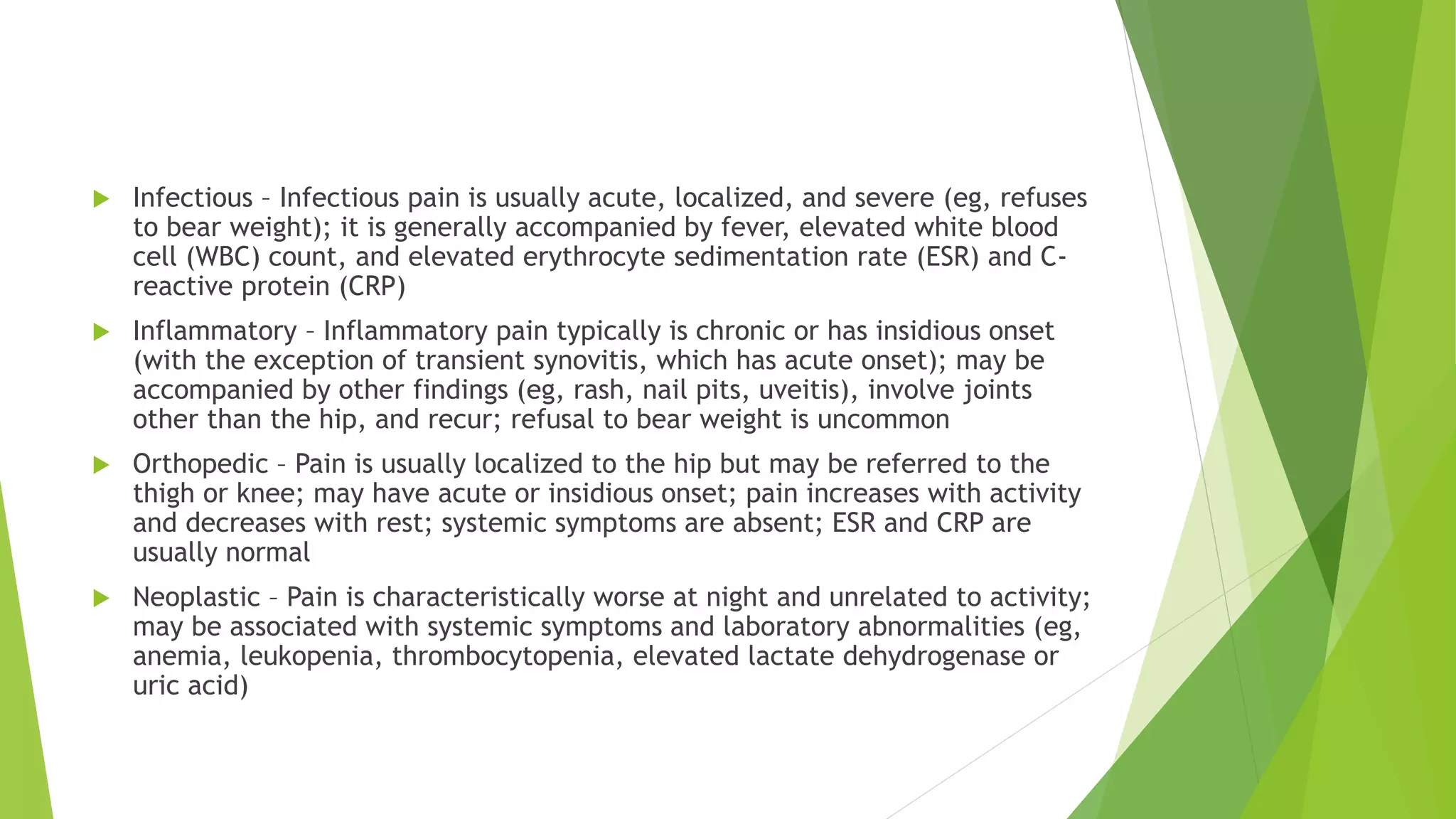Approach to hip joint pain in childhood | PPTX