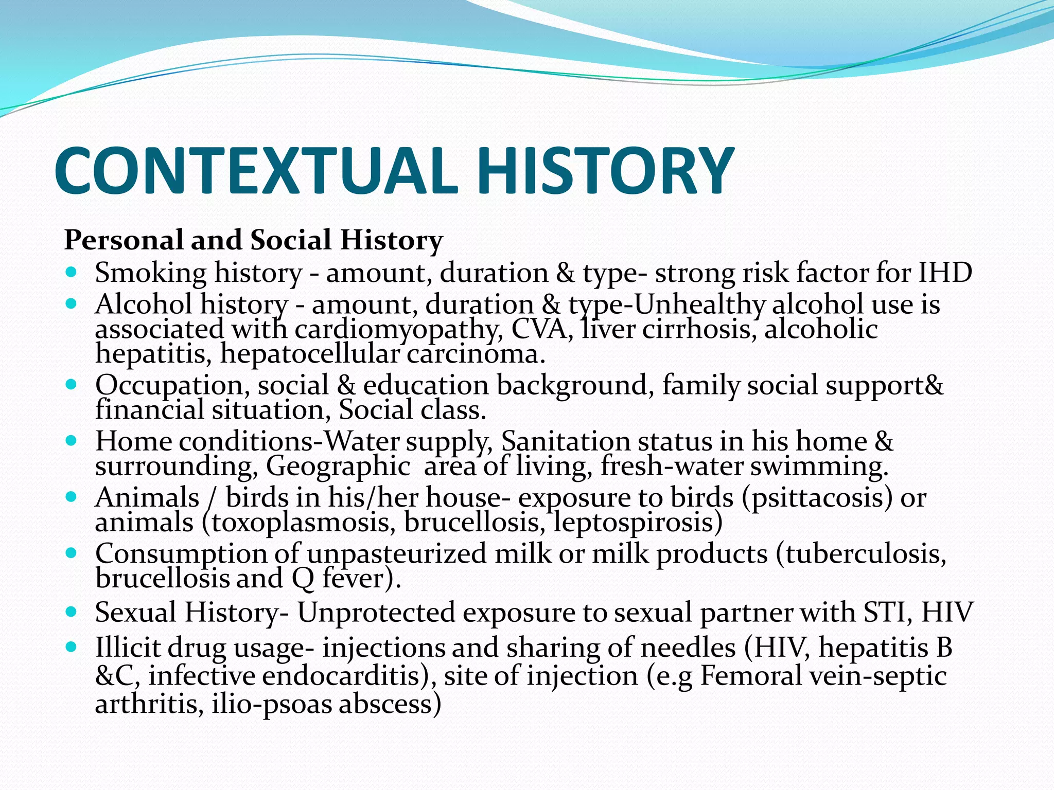 Approach to history taking in a patient with fever | PPTX