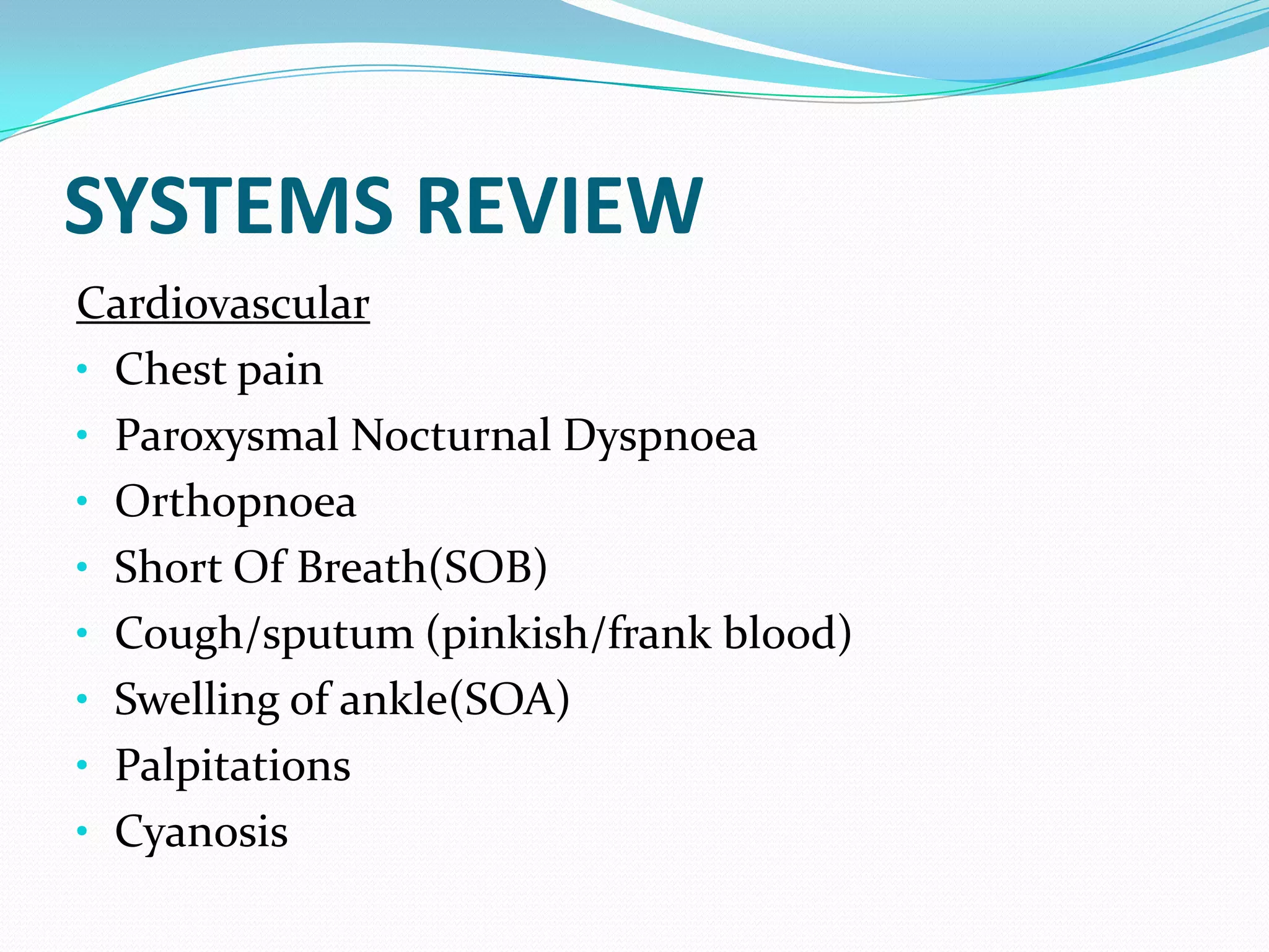 Approach to history taking in a patient with fever | PPTX