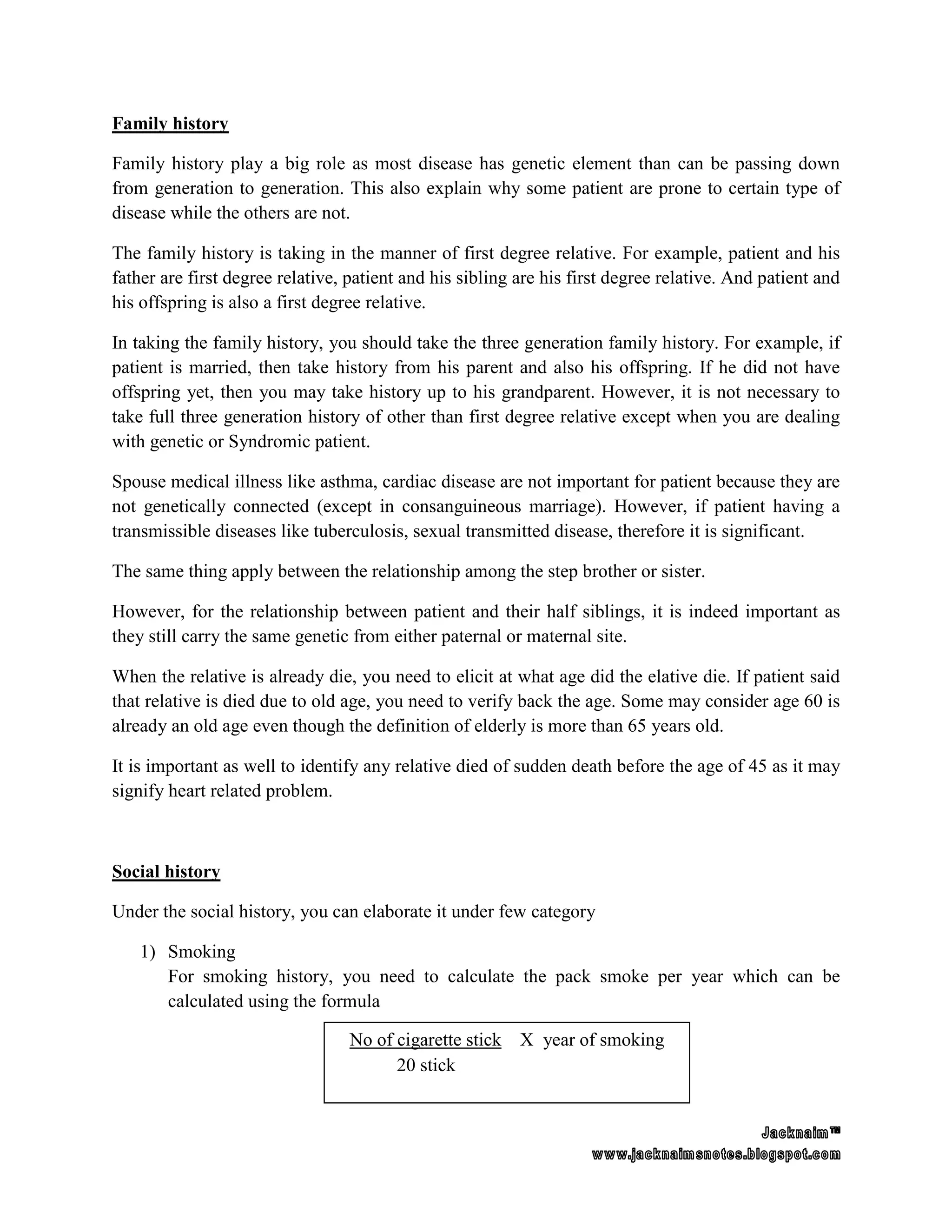 Approach to history taking in internal medicine posting | PDF