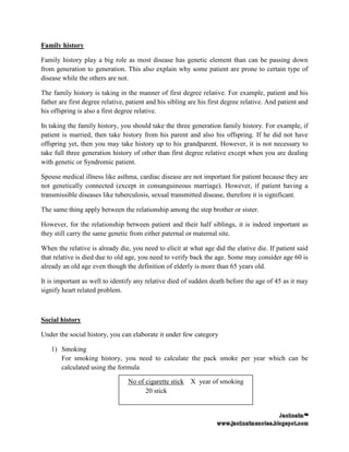 Approach to history taking in internal medicine posting | PDF