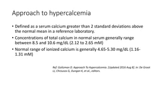 Diagnostic Approach To Hypercalcemia – FQTX