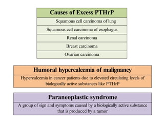 approach to hypercalcemia, causes, investigation, pathophysiology ...